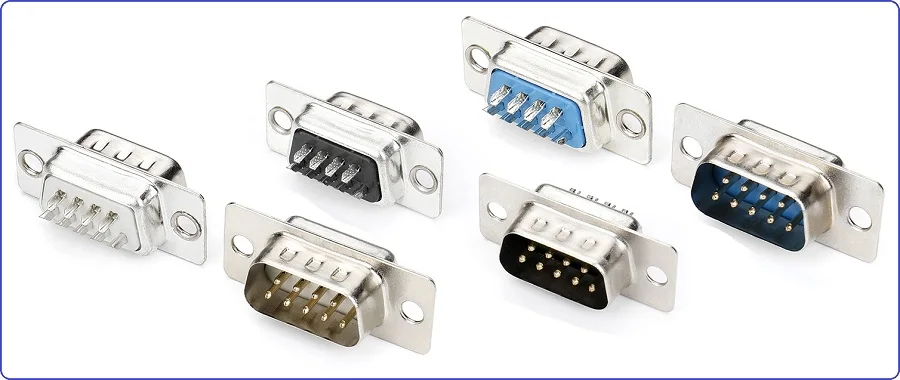 High Quality D-SUB 9Pin DB 9P Male Connector D-SUB 9 Pin Solder Type ...
