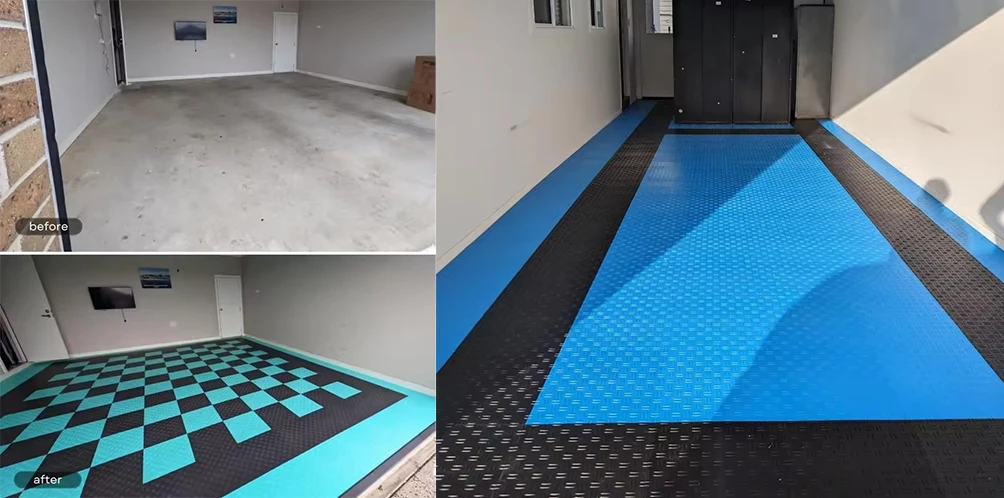 3D Interlocking Garage Floor Tiles - Easy Install & Durable