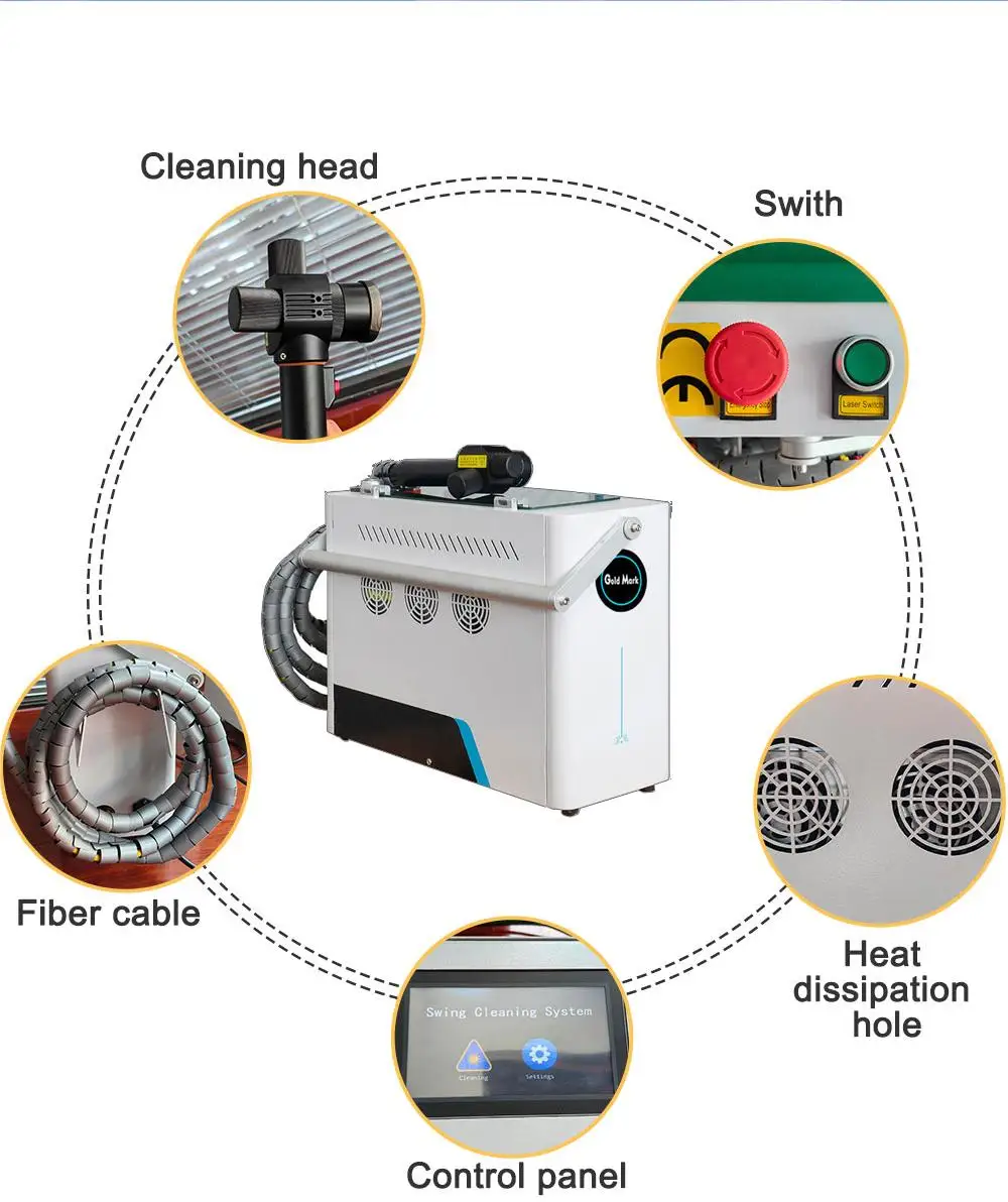 50W Pulsed Laser Cleaning Machine - Efficient & Portable