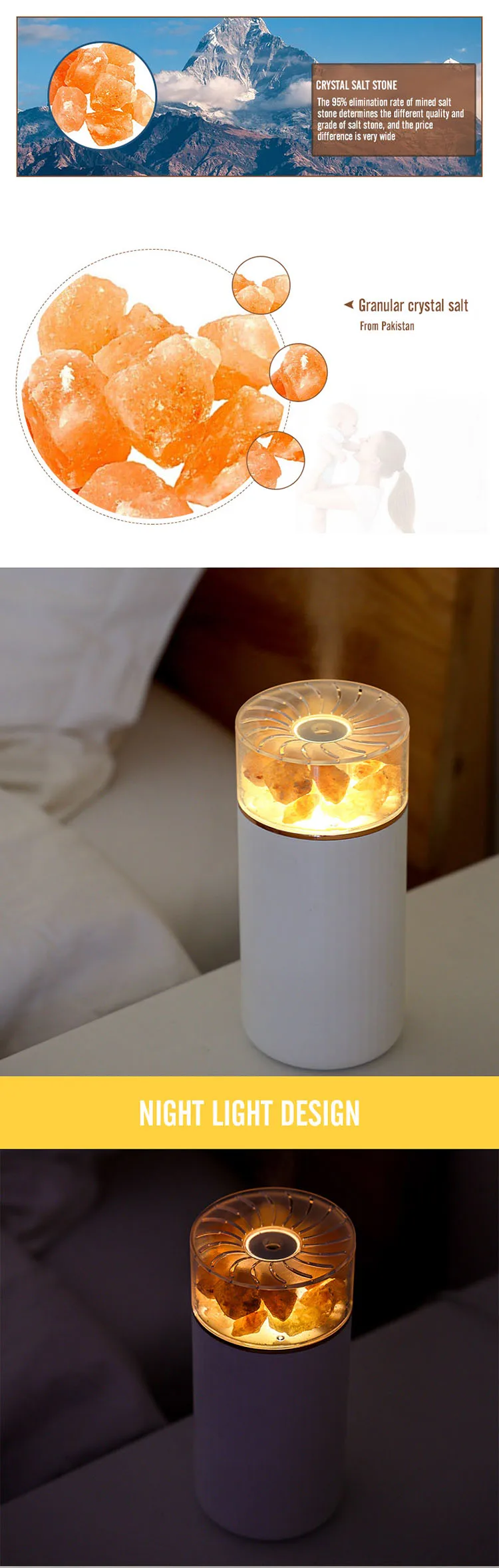 IMYCOO Salzlampen - Essential Ultrasonic Air Humidifiers