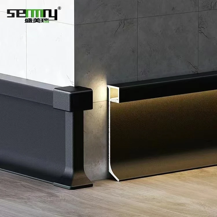 Hot Selling 40/60/80mm Aluminum Alloy Strip Led Skirting Board Aluminum ...