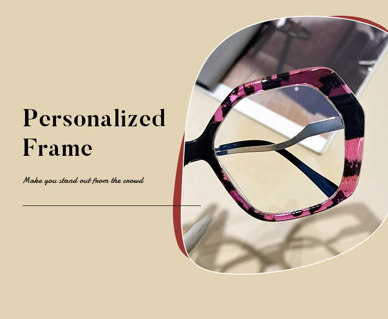 Unique Trendy Patchwork Colorful Optical Spectacles Frames Ladies 2024 ...