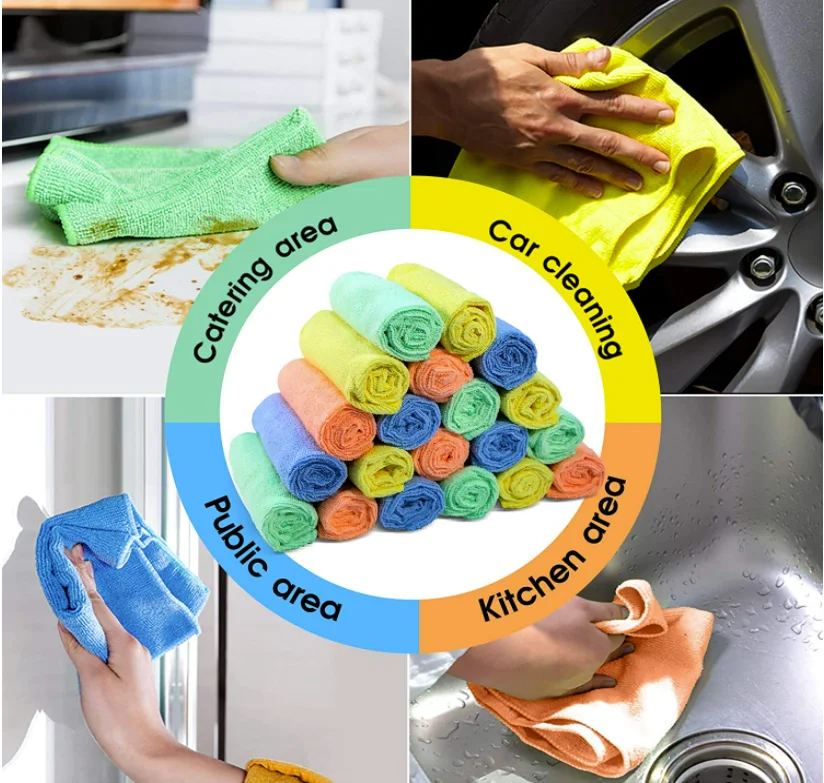 Multi-purpose Microfiber Cleaning Cloths - Absorbent & Durable