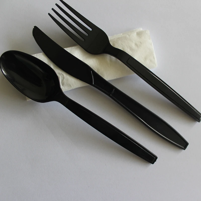 Disposable Plastic Ps Heavy Duty Cutlery Set In Frosted Injection White ...