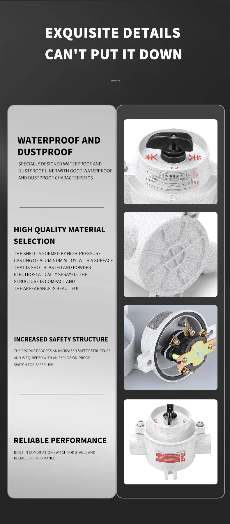 Sw-10 Explosion Proof Lighting Control Switch Ex Metal Light Switch Wf2 ...