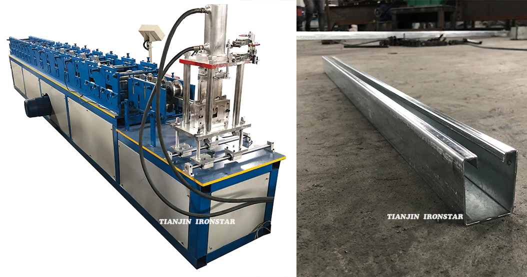 2025 C guide rail making machines Made in china Shutter Door Guide Rail Roll Forming Machine for ...