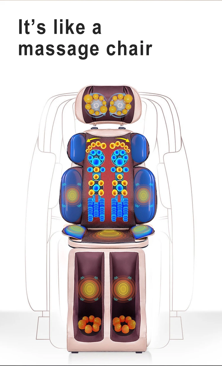 Electric Back and Neck Shiatsu Air Pressure Massager Cushion Butt Spine ...