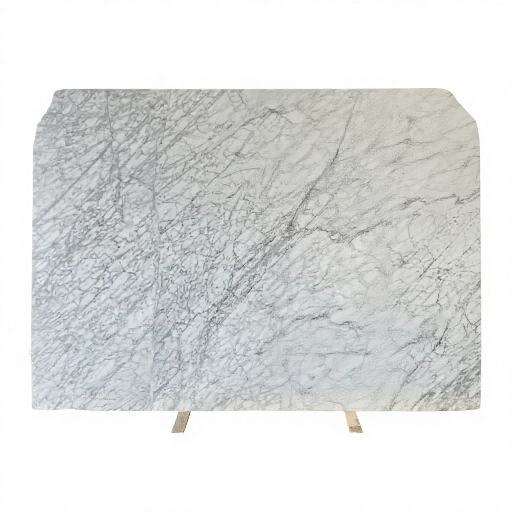 Modern Polished White Marble Kitchen Countertops High Bright Interior ...