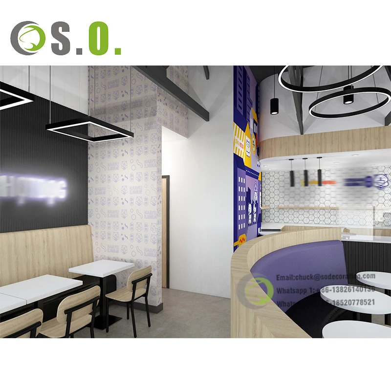 Milk Tea Shop Counter Design Showcase Shelf Wooden Cupboard With ...