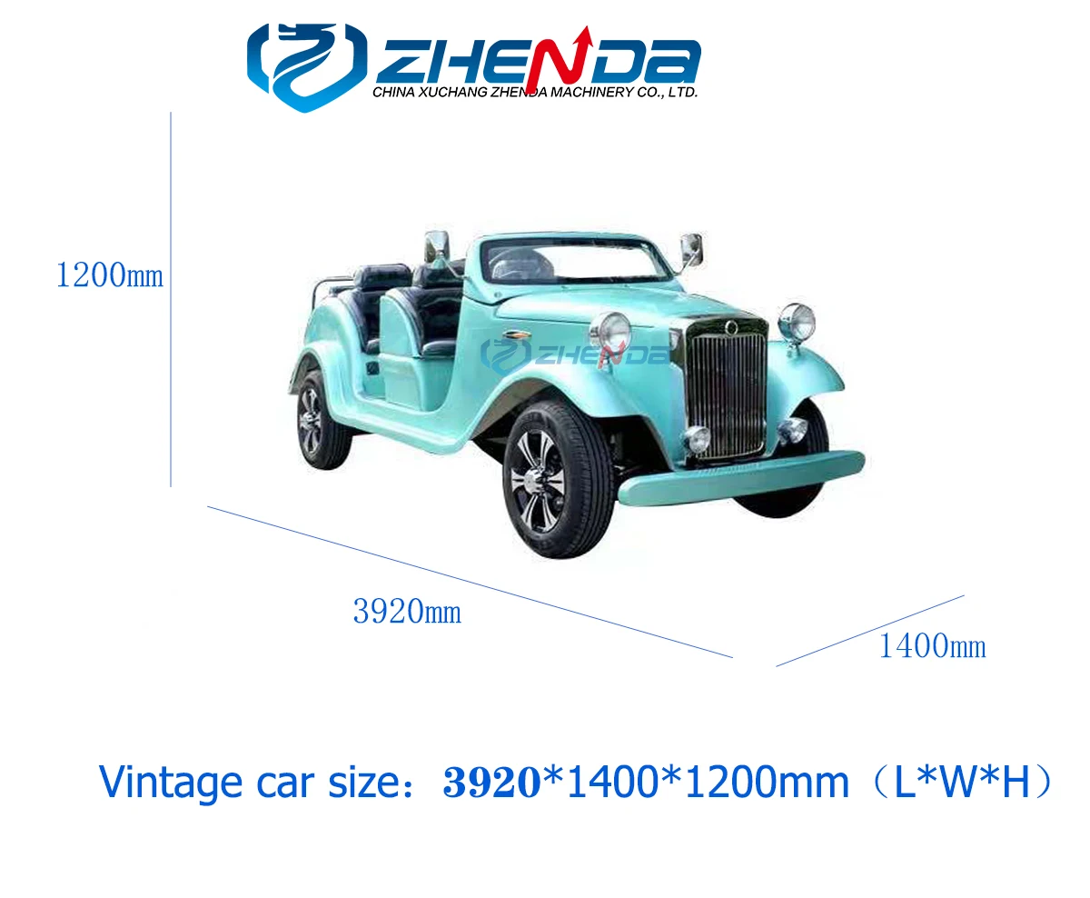 Zhenda Two Rows Electric Large Battery Golf Cars - High Quality