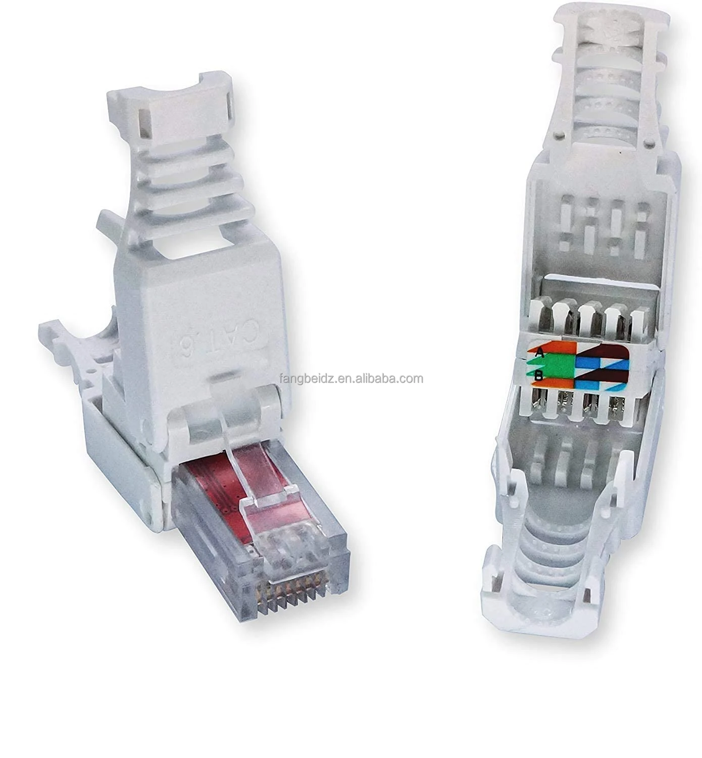Rj45 Toolless Cat6 Utp Plug 8p8c Male Cat6 Toolless Modular Plug ...