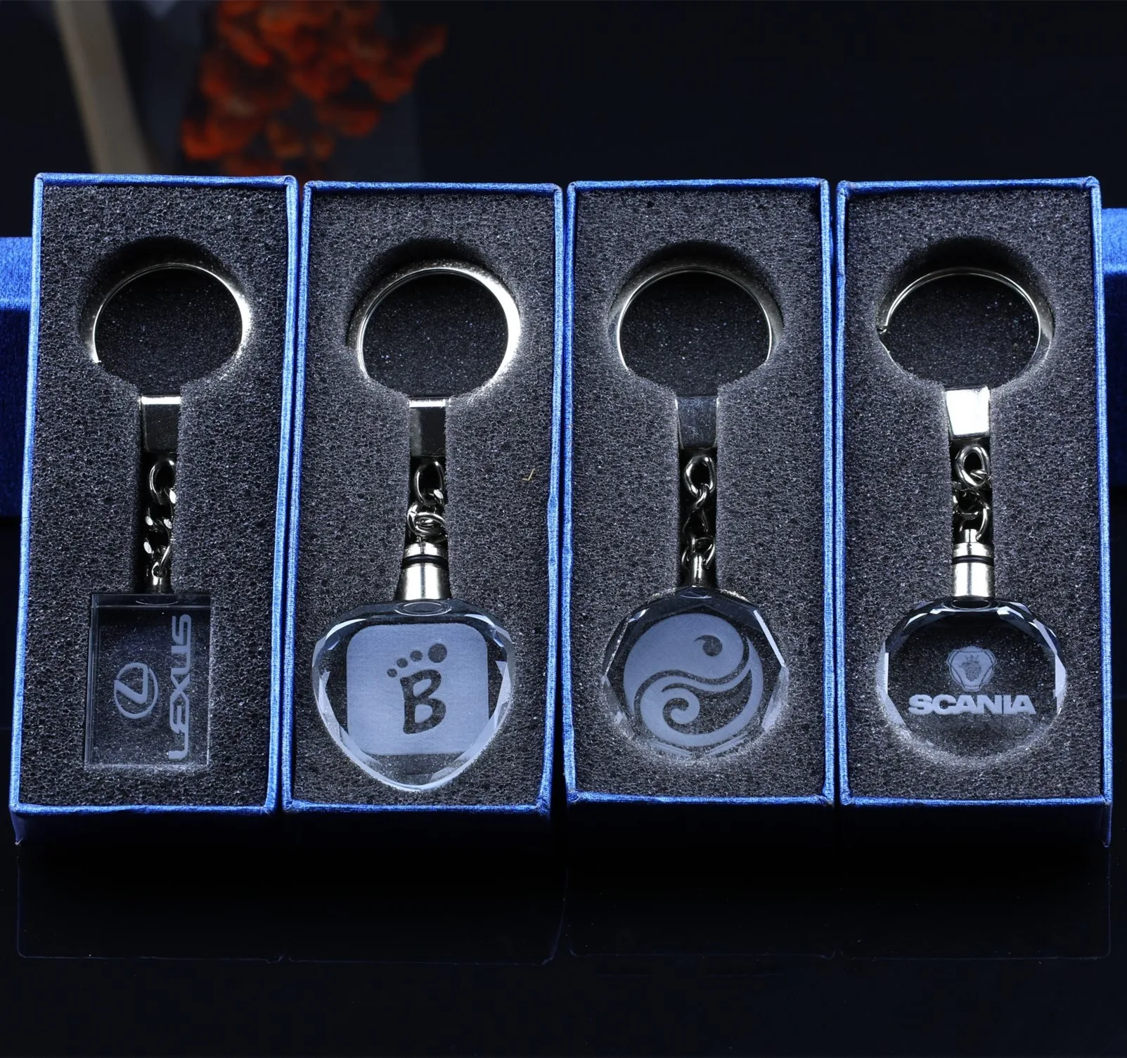 Wholesale Cheap Custom Keychains 3d Crystal Key Chain - Buy 3d Crystal ...