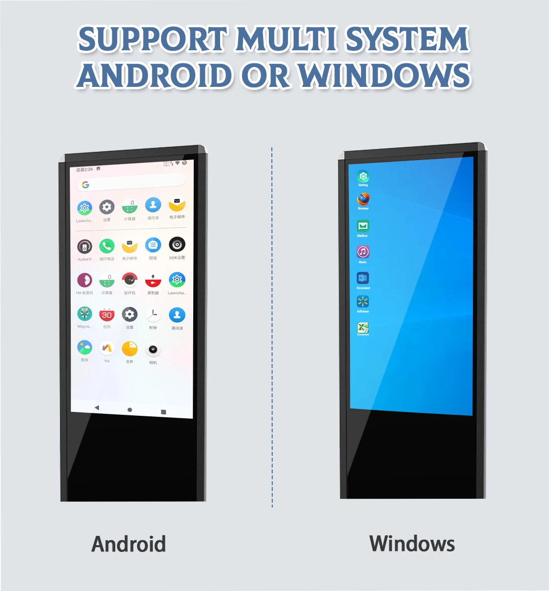 Standalone Wifi 3g 42 Inch Standing Standindoor Floor Stand Indoor Lcd ...