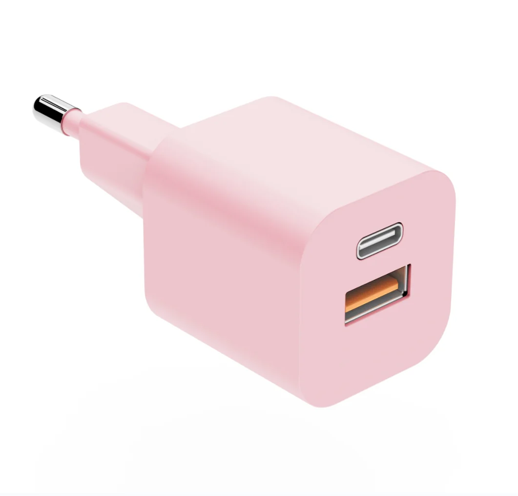 Kcc Kc Certificate Small Size Pink Color Dual Port 1a+1c Pd Gan 30w Usb ...