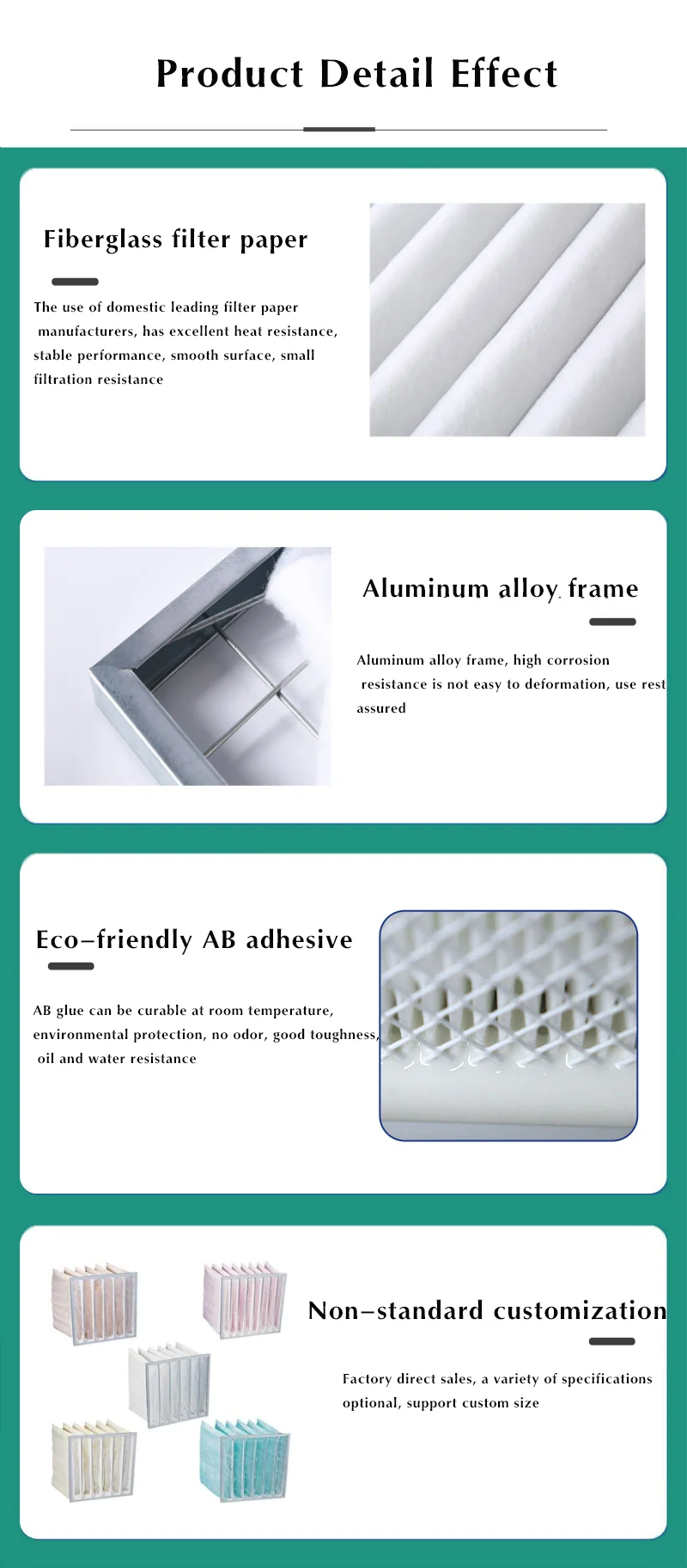 Factory F7 Pocket Filters Air Conditioning Medium Efficient Bag Packet ...