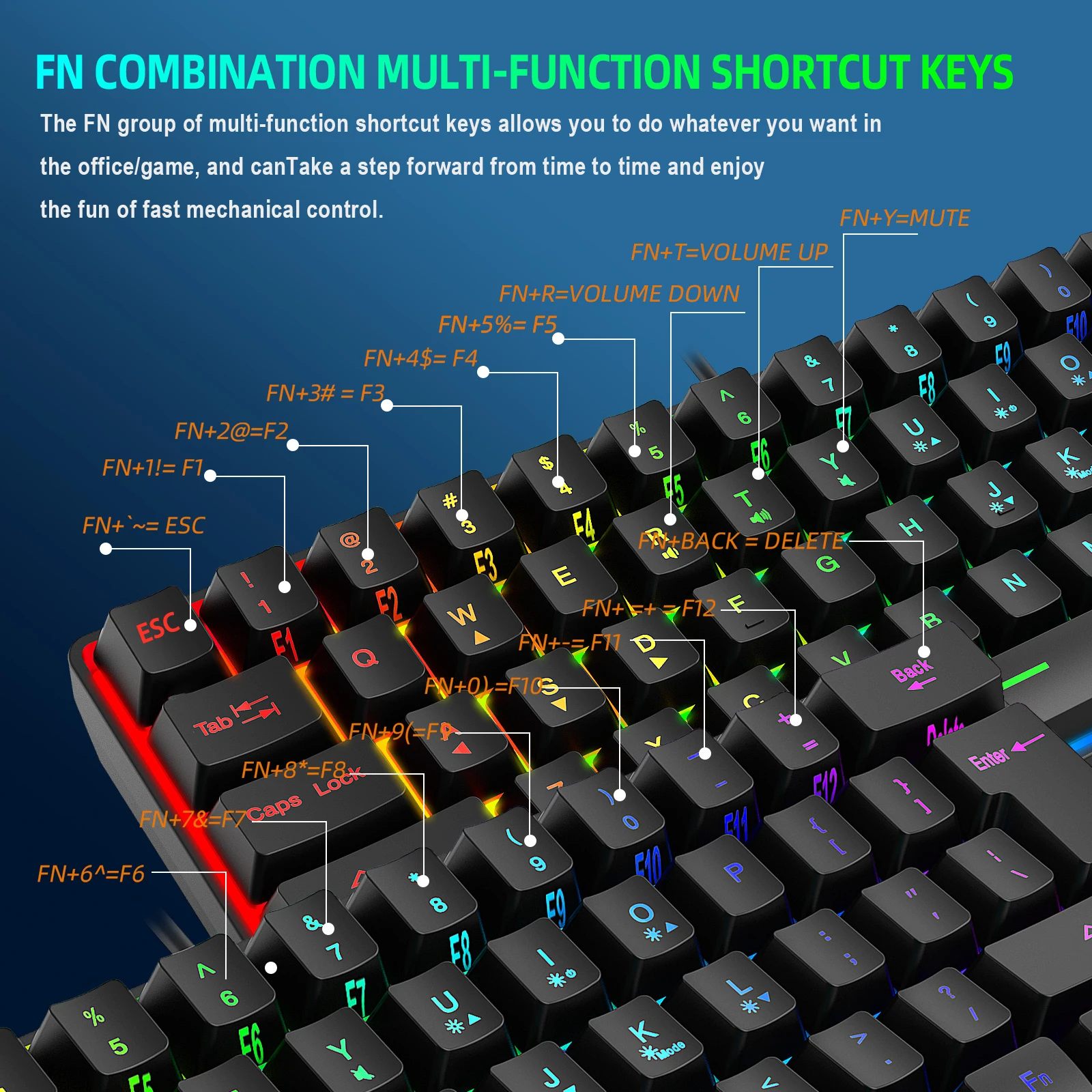 Custom Computer Keyboards with RGB Backlight for Gaming