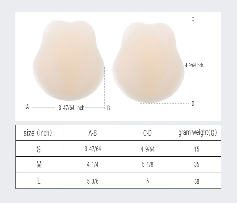 Invisible Lifting Nipple Cover Reusable Opaque Lift Breast Silicone ...