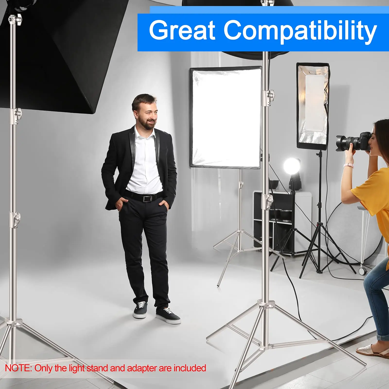 Stainless Heavy Duty Photography Tripod Light Stand 2.8m Studio ...