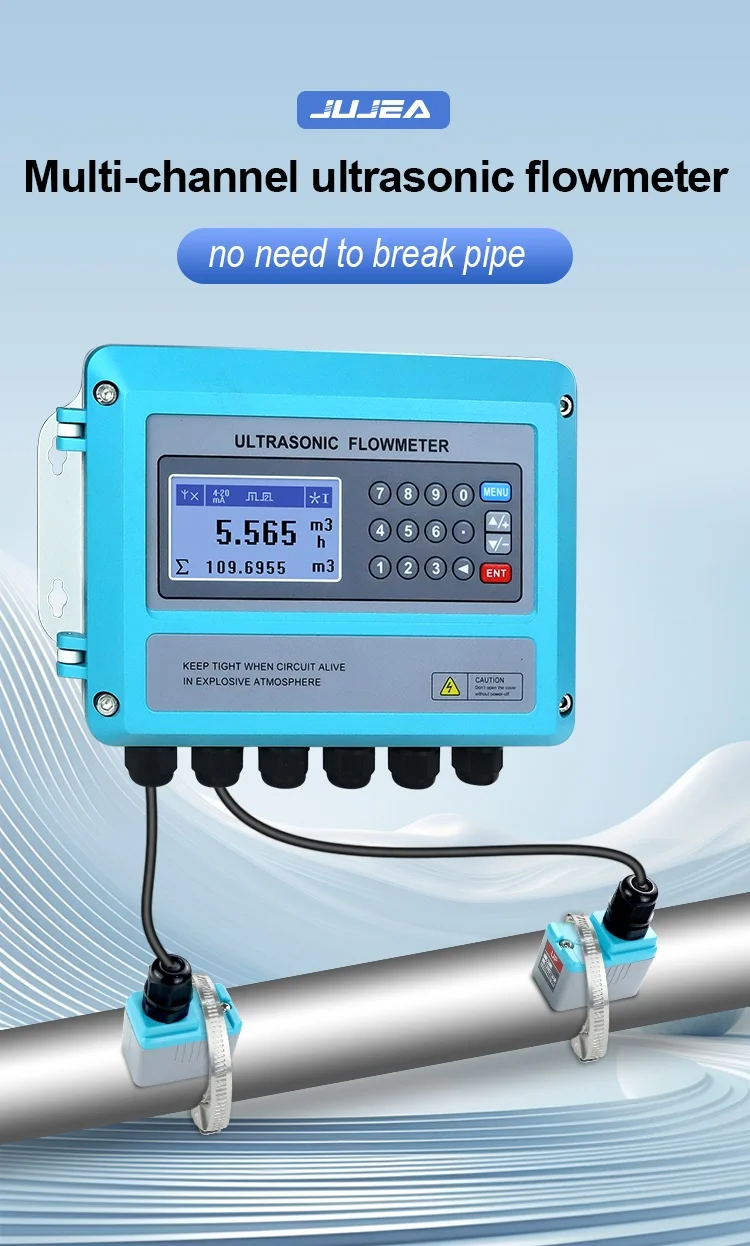 Ultrasonic Flowmeter Liquid Flow Meter DN15 Diameter for Single Stable ...