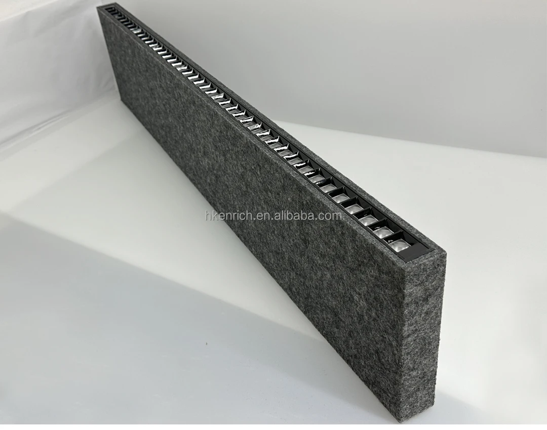 Slim Acoustic Led Linear Pendant Lamp Linear Hanging Light With Sound ...