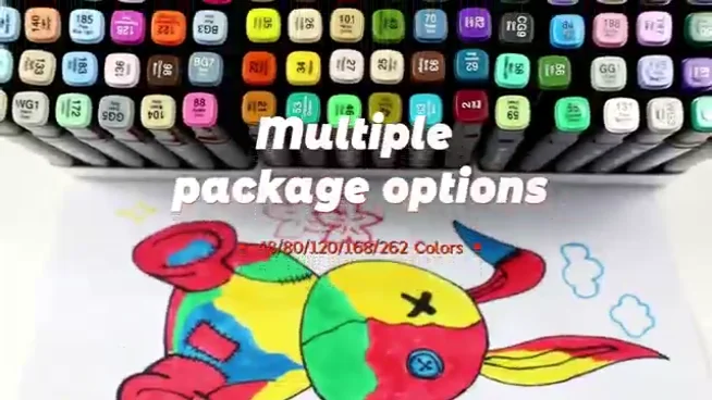 262 Colors Rotuladores Doble Punta Alcohol Permanent Markers Alcohol ...