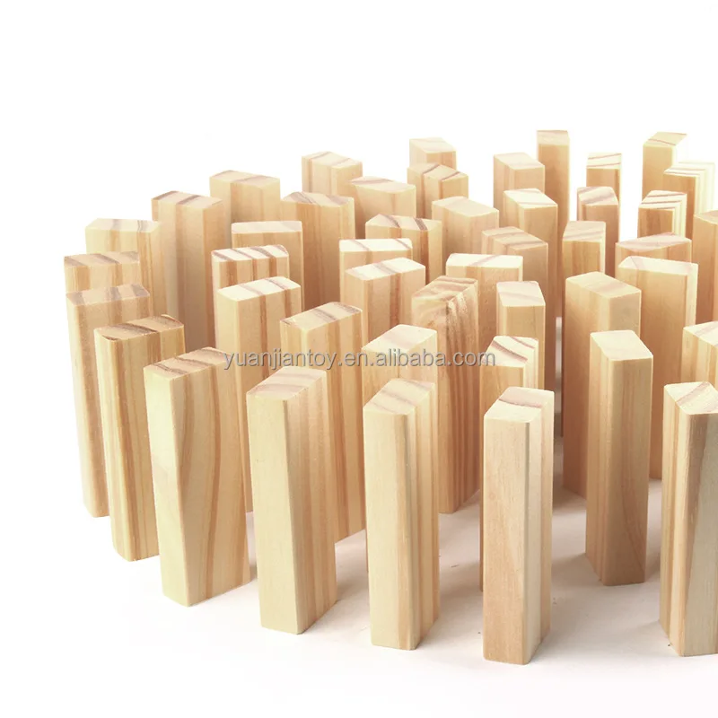 Toppling Topple Tower - 60 Pcs Wooden Blocks Stacking Game