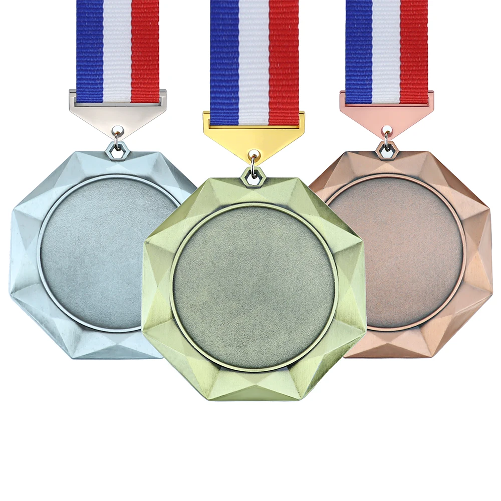 New Arrival Octagon Custom Logo Blank Medals School Souvenir Longyi ...