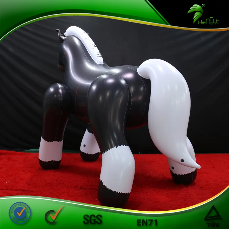 Hongyi Pvc Inflatable Toy Inflatable Ride On Black Horse Sph Horse ...