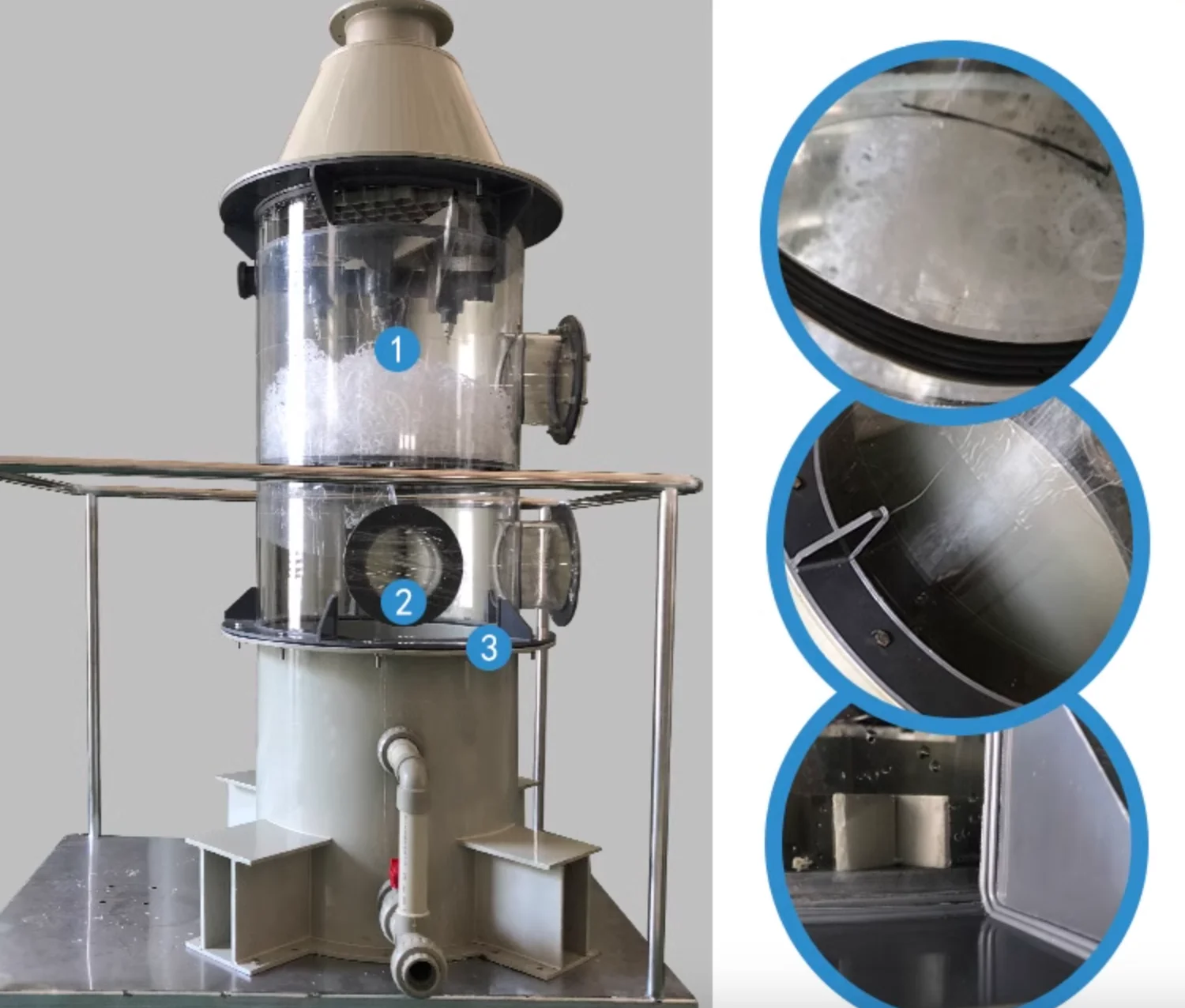 PP Transparent Spray Tower - Efficient Waste Gas Treatment
