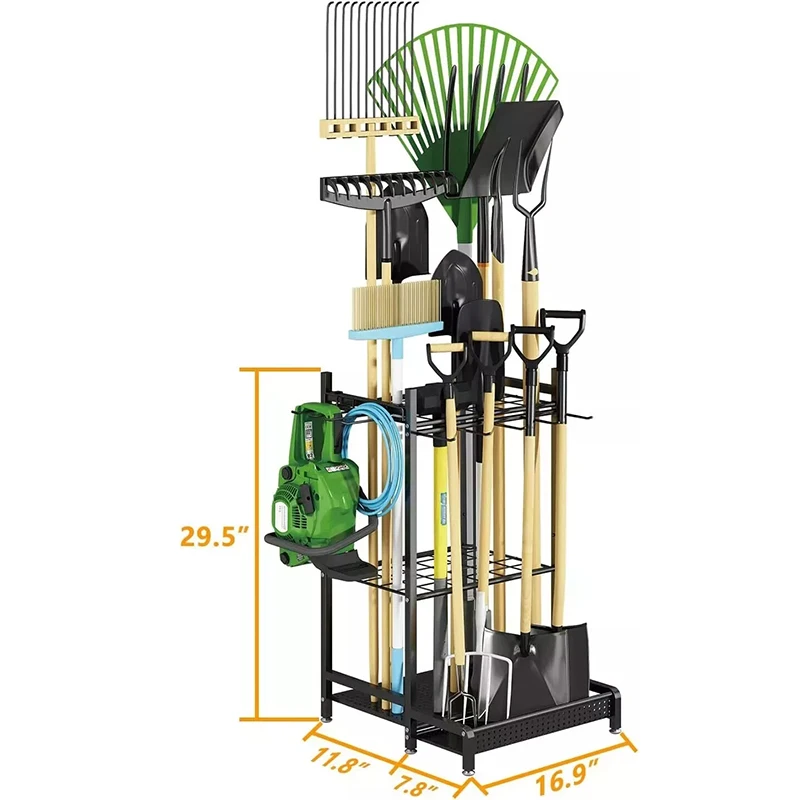 Mingtang Garden Tool Storage Rack - Organize with Ease