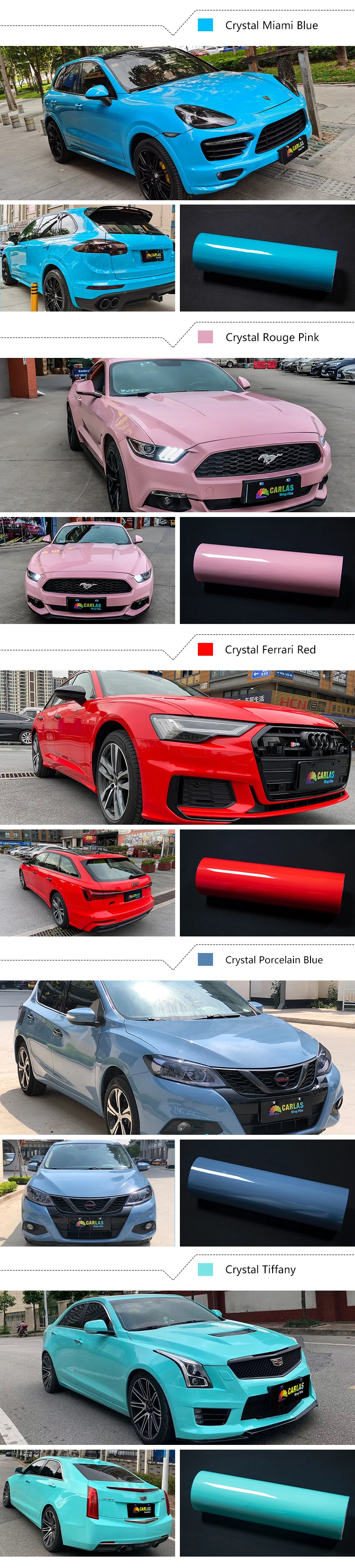 Carlas Third Generation Tpu Car Color Change Film Self-adhesive Vinyl ...