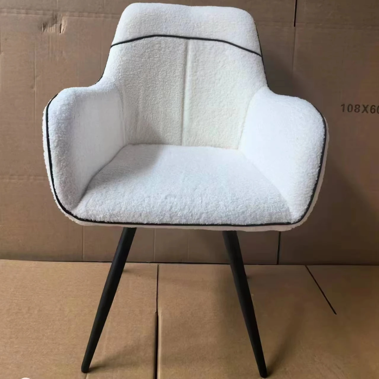 velvet dining room chairs beige color dining chair modern fashion ...