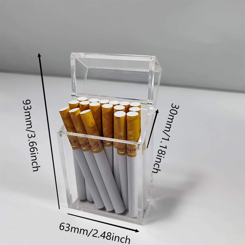 Clear Acrylic Cigarette Display Box With Magnetic Flap For Regular Size ...