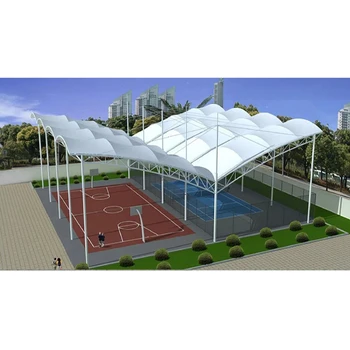 Football Stadium Steel Roof Construction Structures Pvdf Fabric Dome ...
