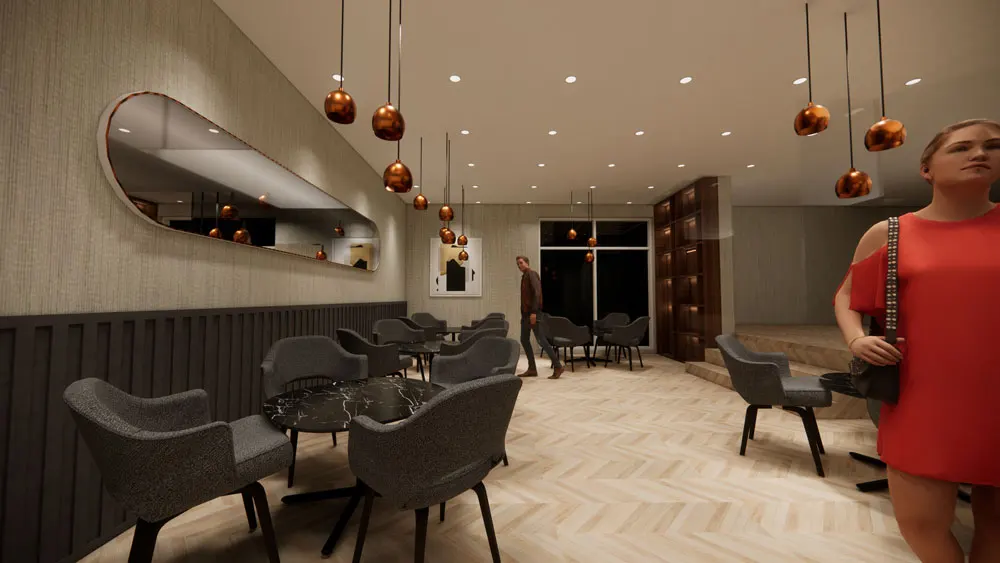 Modern Cafe Counter Design - Custom Coffee Bar Solutions