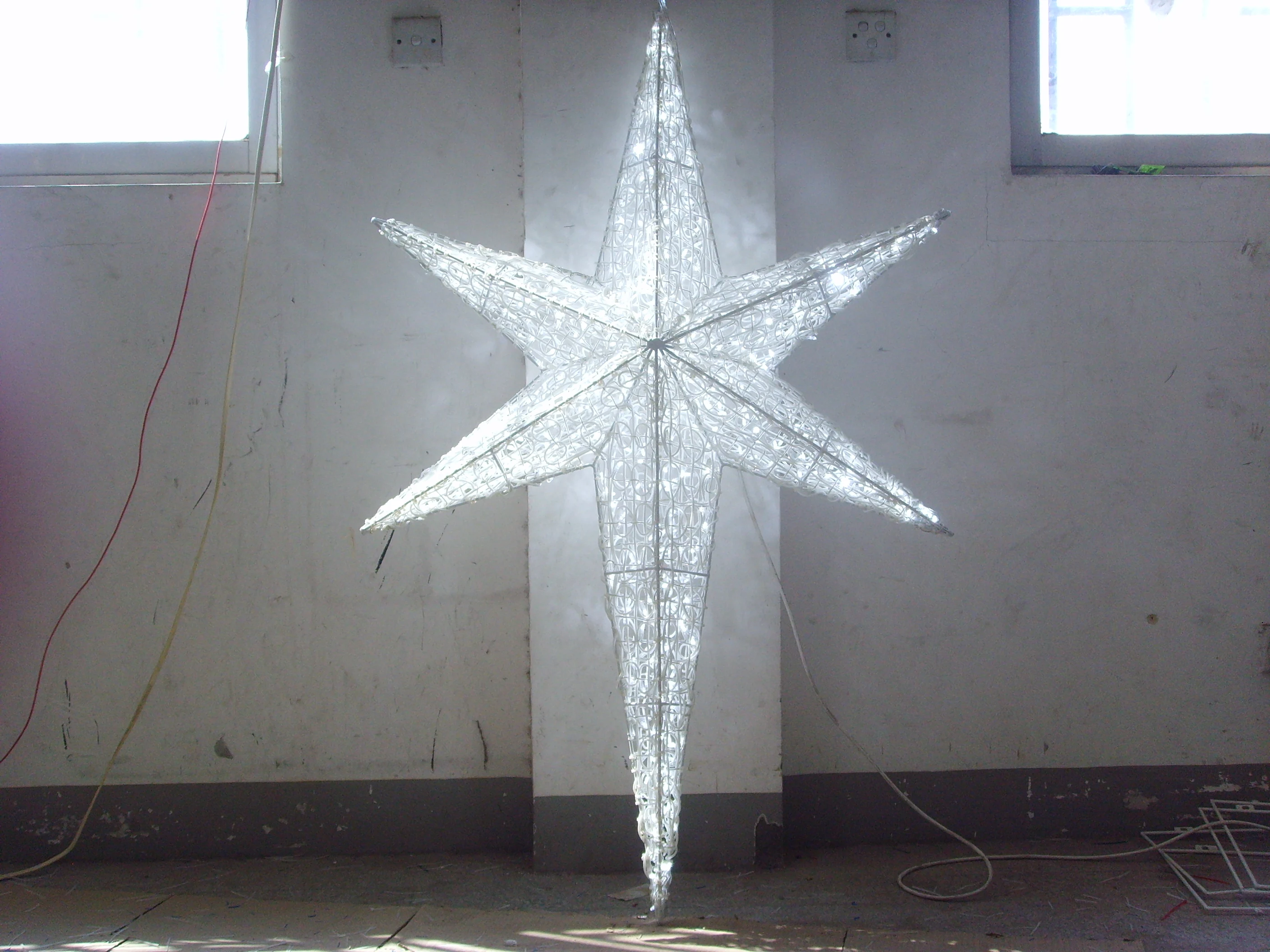 Outdoor Holiday Decorations Lucky Large Metal Led Wiring 3d Christmas ...