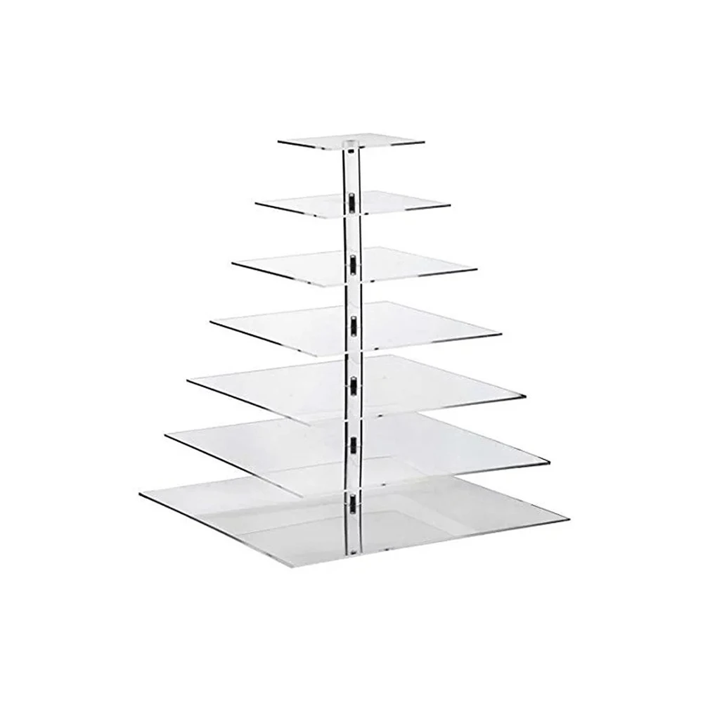 Multilayer Clear Acrylic Cake Stands Dessert Display Riser For Bakery ...