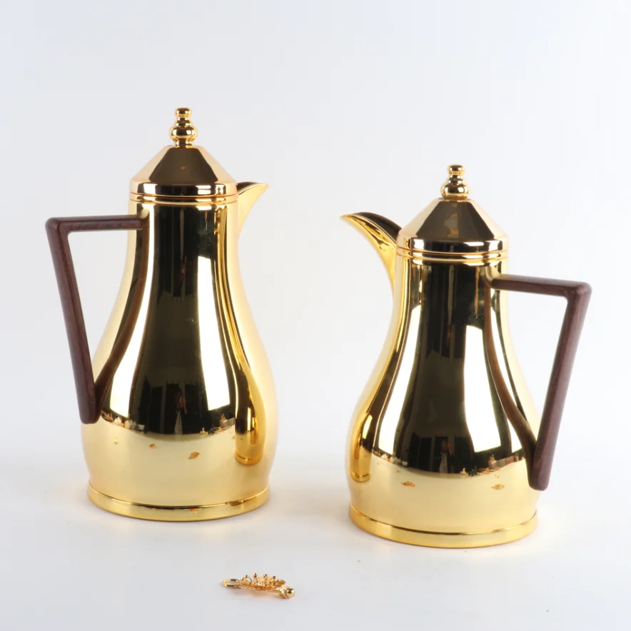 0.7l+1l Arabic Insulated Coffee Pot Set Glass Liner Plastic Body Ideal ...