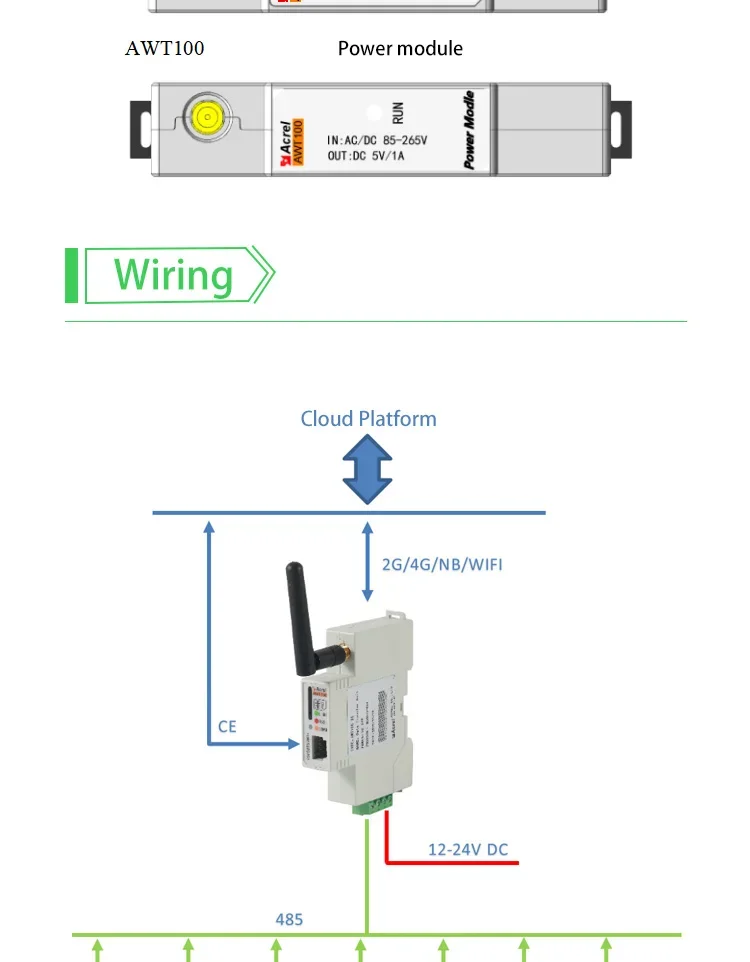 AWT100 RS485 MQTT Protocol Wireless 4G Communication Terminal for IOT ...
