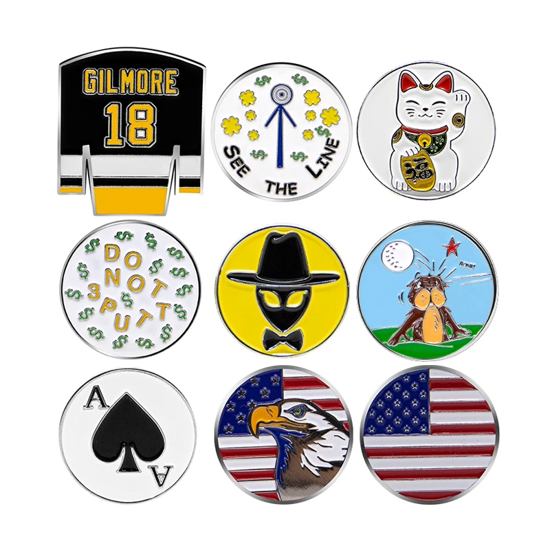 New Design Personalized Golf Accessories Promotional Golf Ball Markers ...