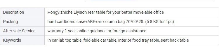 Luxury Car Seat Table - Auto Interior Electric Power