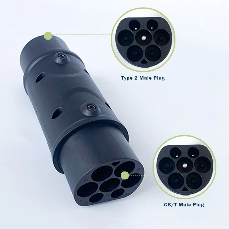 16a 32a 380v Ac Ev Adapter Type 2 Socket Convert To Gbt Male Plug For ...