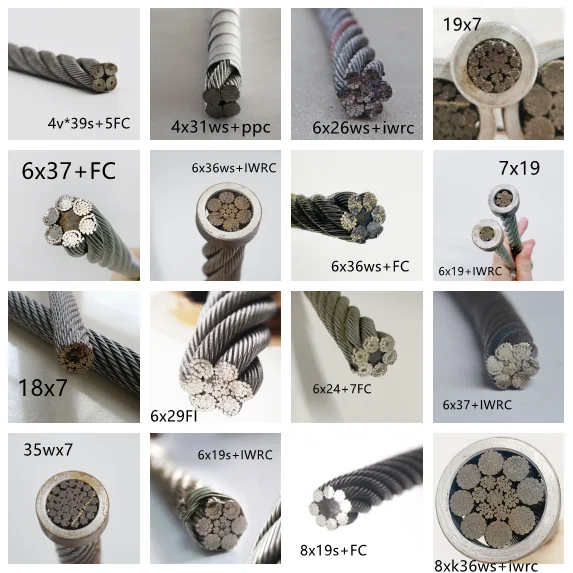 Din3064 Steel Wire Rope 36mm Diameter Flexible Steel Wire Rope Cable ...