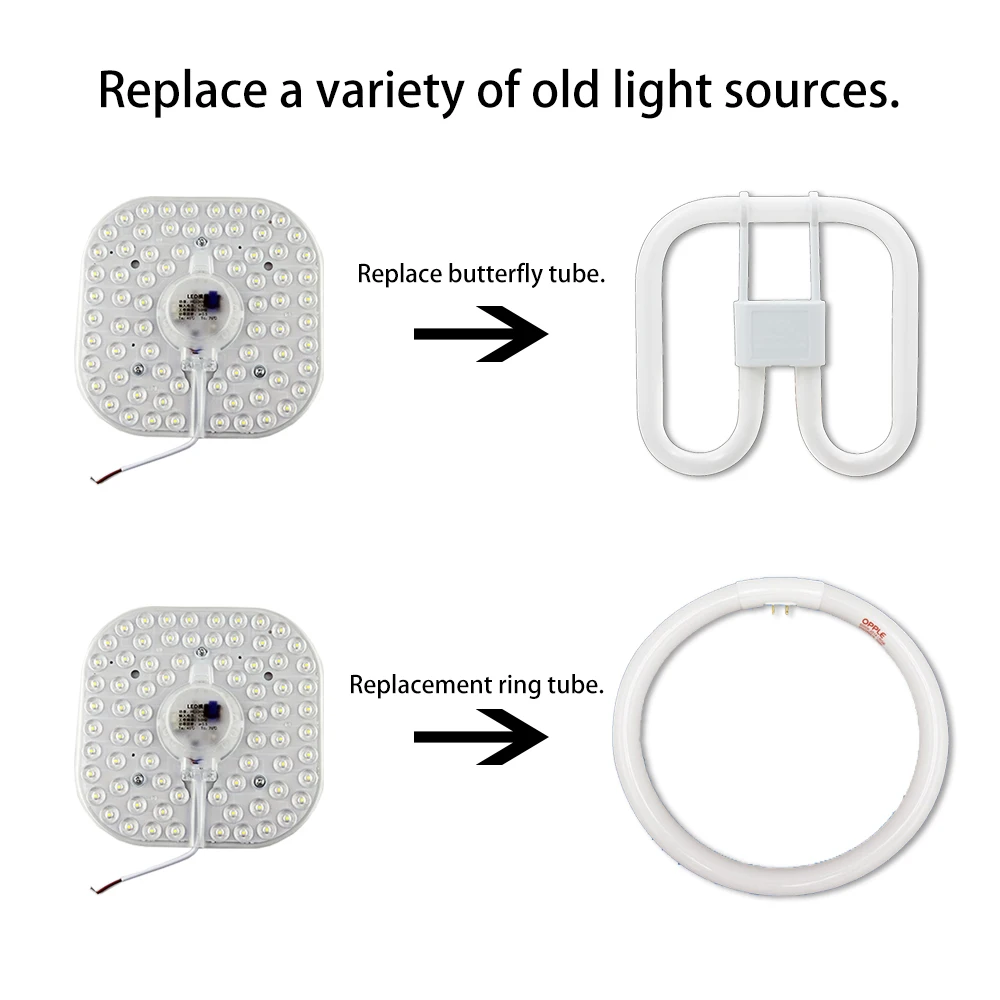 220v Led Module White 12w18w 24w 36w Replacement Light Source Square ...