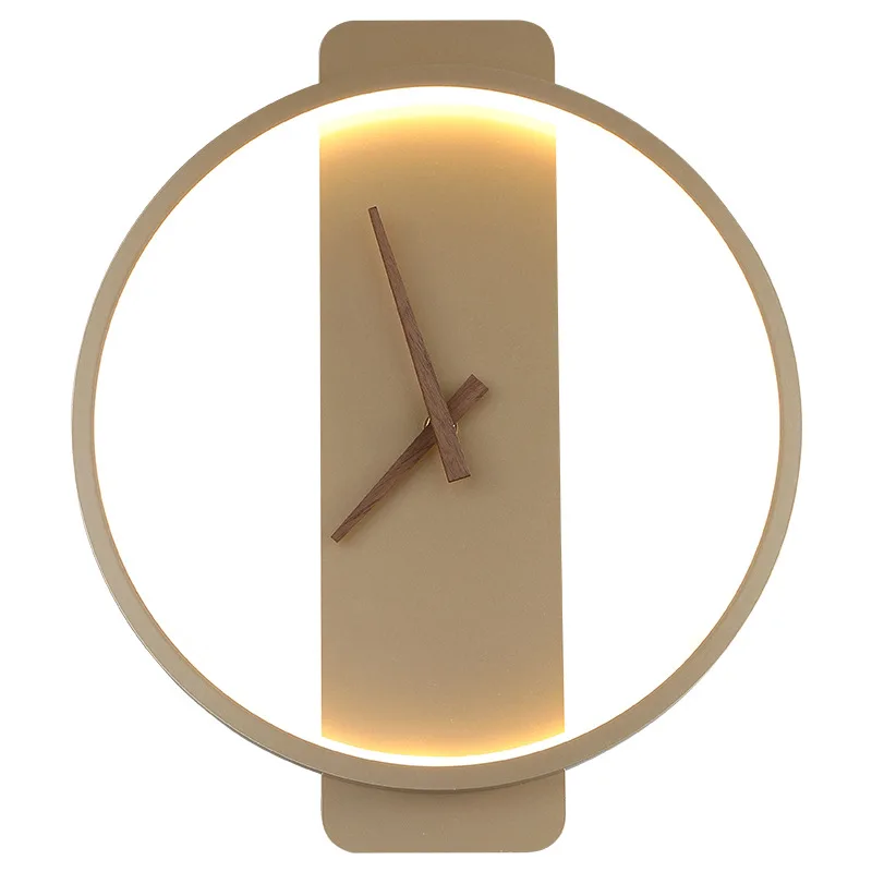 Nordic Minimalist Led Clock Wall Iron Decorative Wall For Bedroom ...