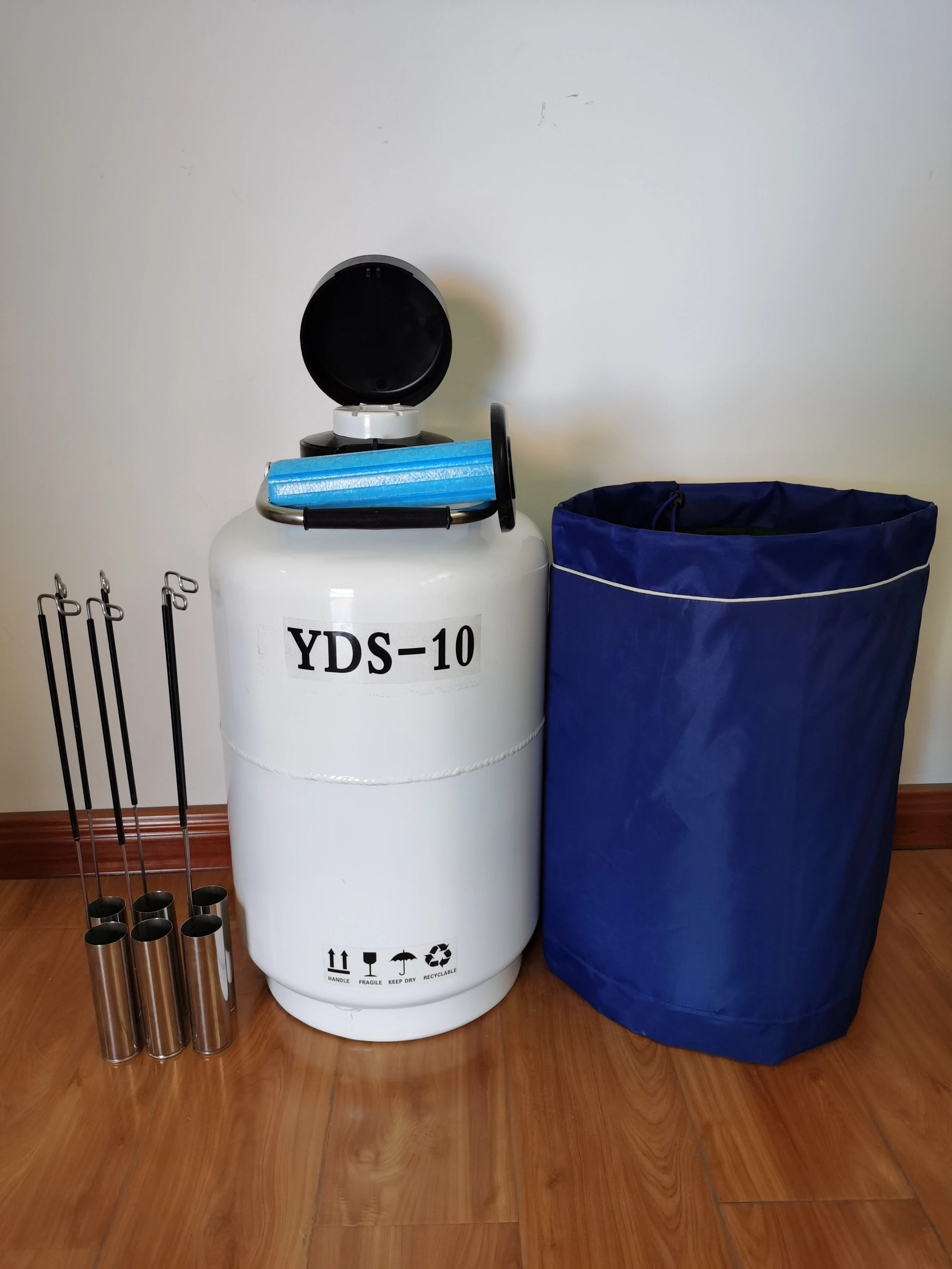 10l Cryogenic Storage Biological Dewar Liquid Nitrogen Tank With ...