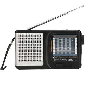 Portable Multiband Radio Receiver Fm Am Sw Tv 12 Band Radio Big Dial ...