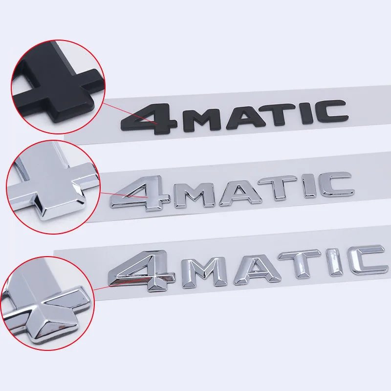 3D ABS Car Rear Trunk Bumper Badge Decal Emblem Sticker 4MATIC Logo For ...