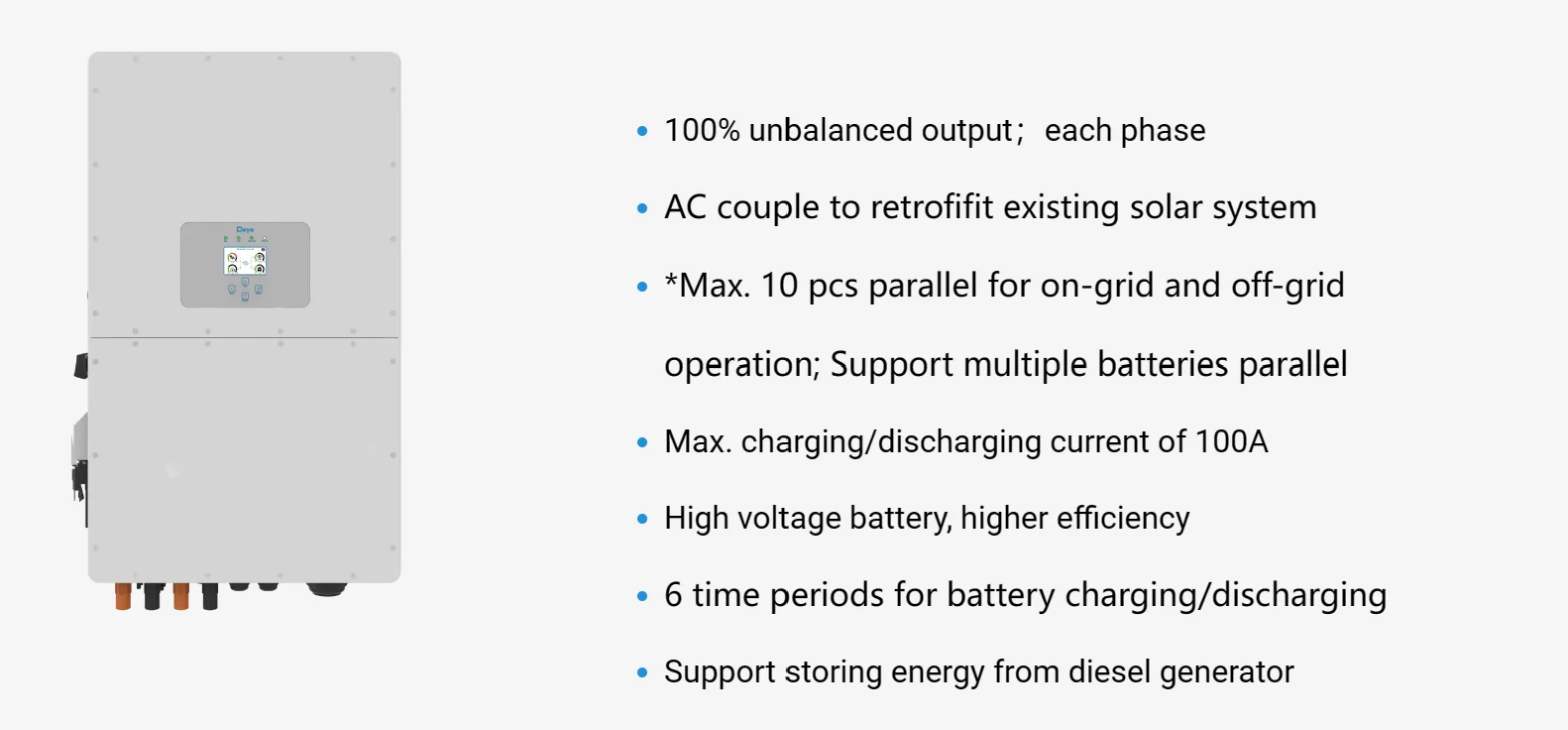 Deye Hybrid Inverter 30KW High Voltage 3 Phase Solar Storage Inverter ...