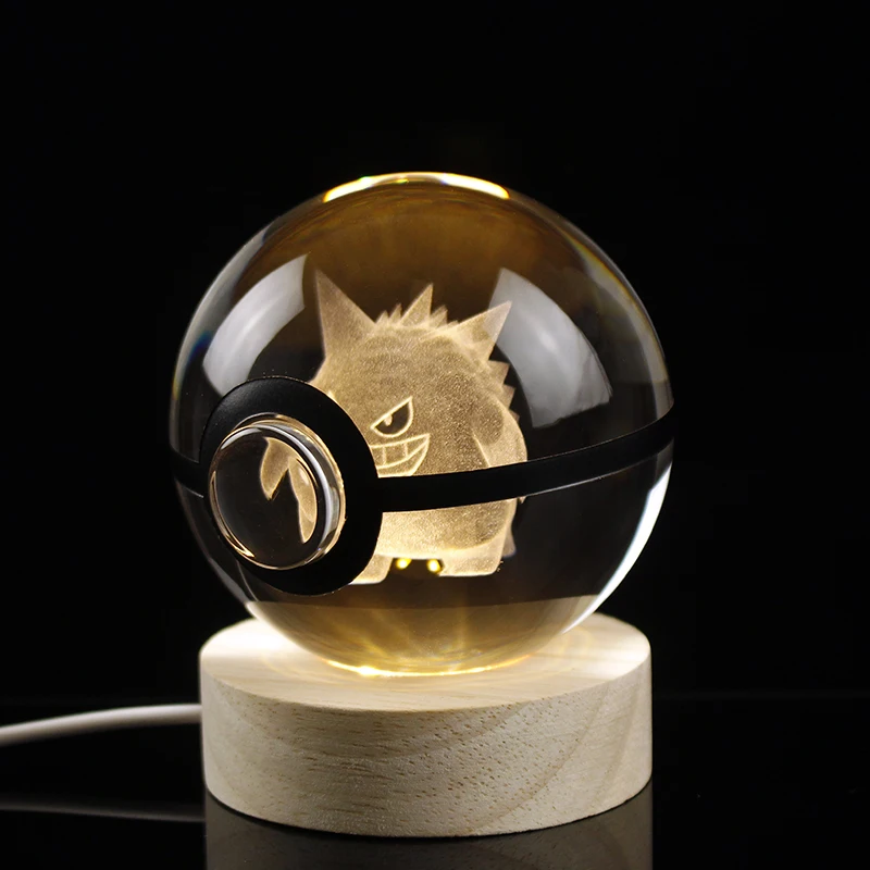 Glowing Pokeball - K9 Pokemon Crystal 3D Gift for Christmas